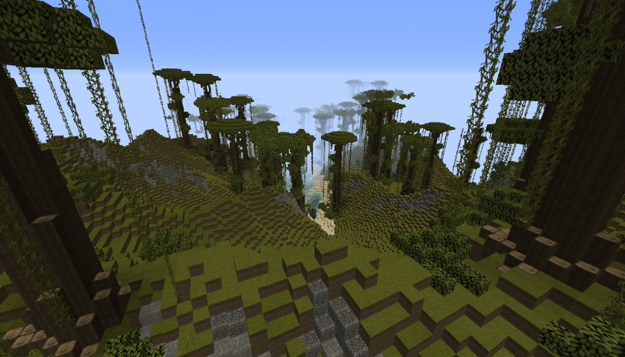 Massive Jungle Island, Custom Jungle Trees With Download. Minecraft Map