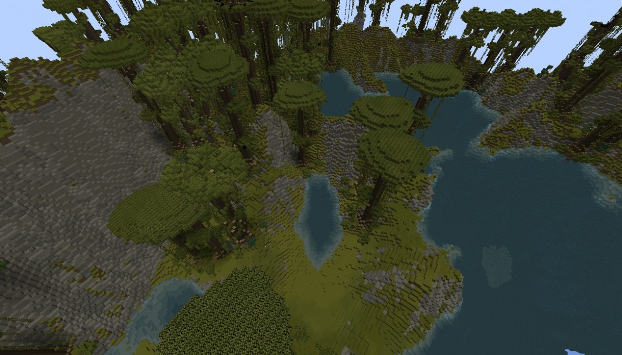 Massive Jungle Island, Custom Jungle Trees With Download. Minecraft Map