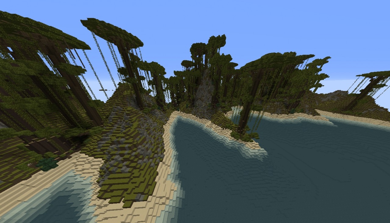 Massive Jungle Island, Custom Jungle Trees With Download. Minecraft Map