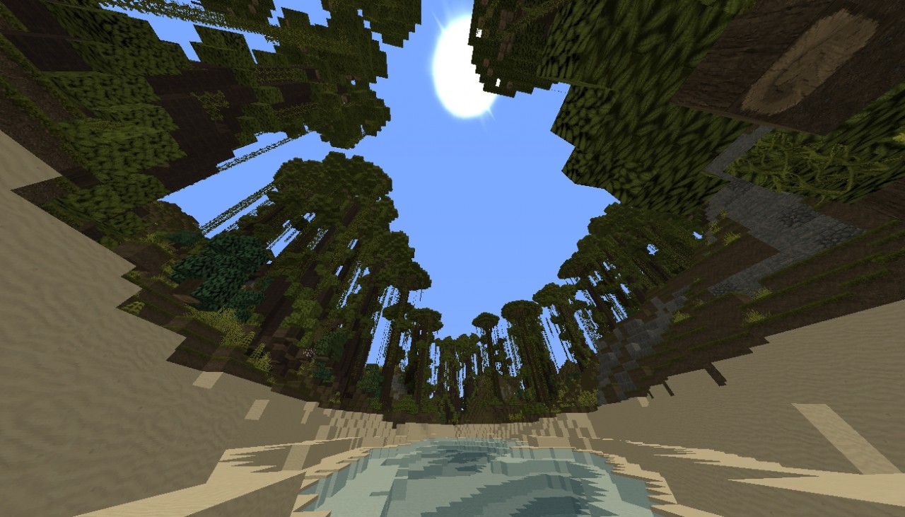 Massive Jungle Island, Custom Jungle Trees With Download. Minecraft Map