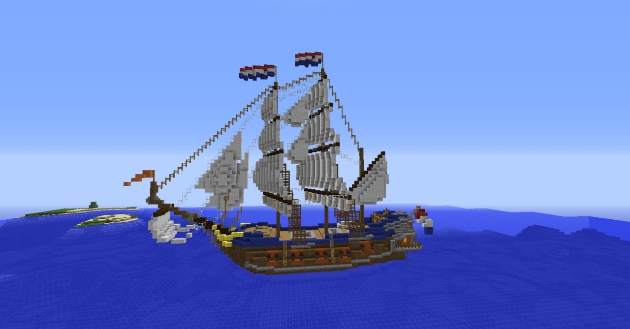Dutch 17th century frigate Minecraft Map