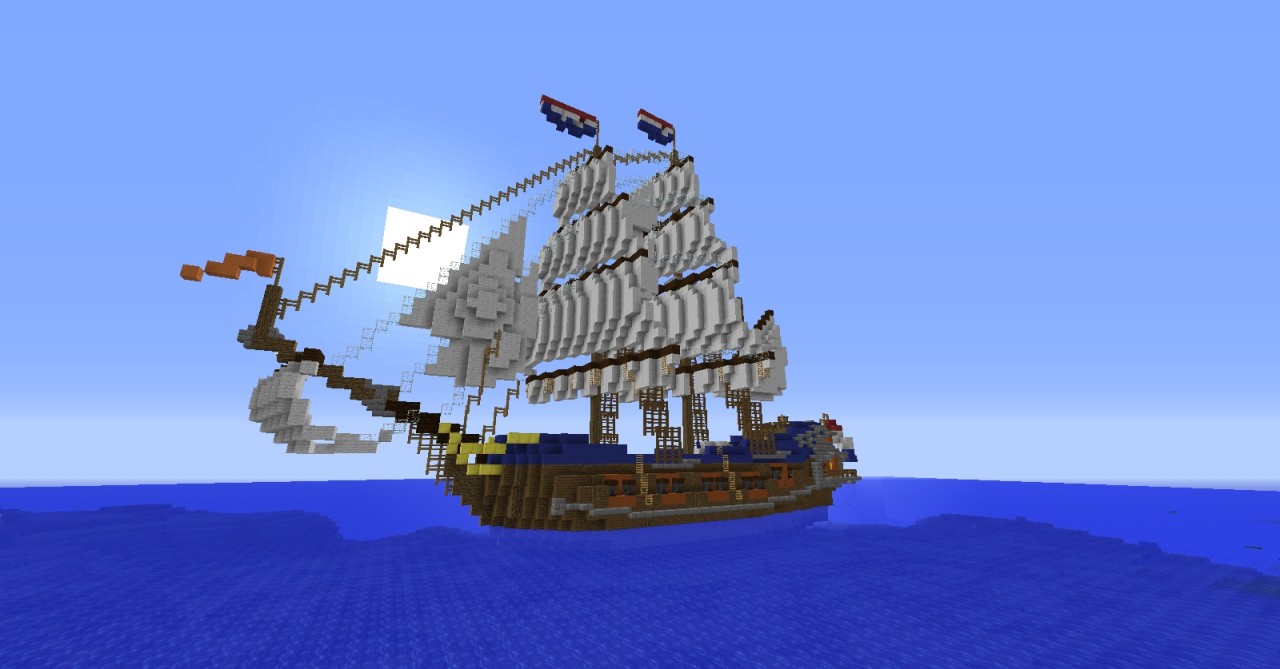 Dutch 17th century frigate Minecraft Map