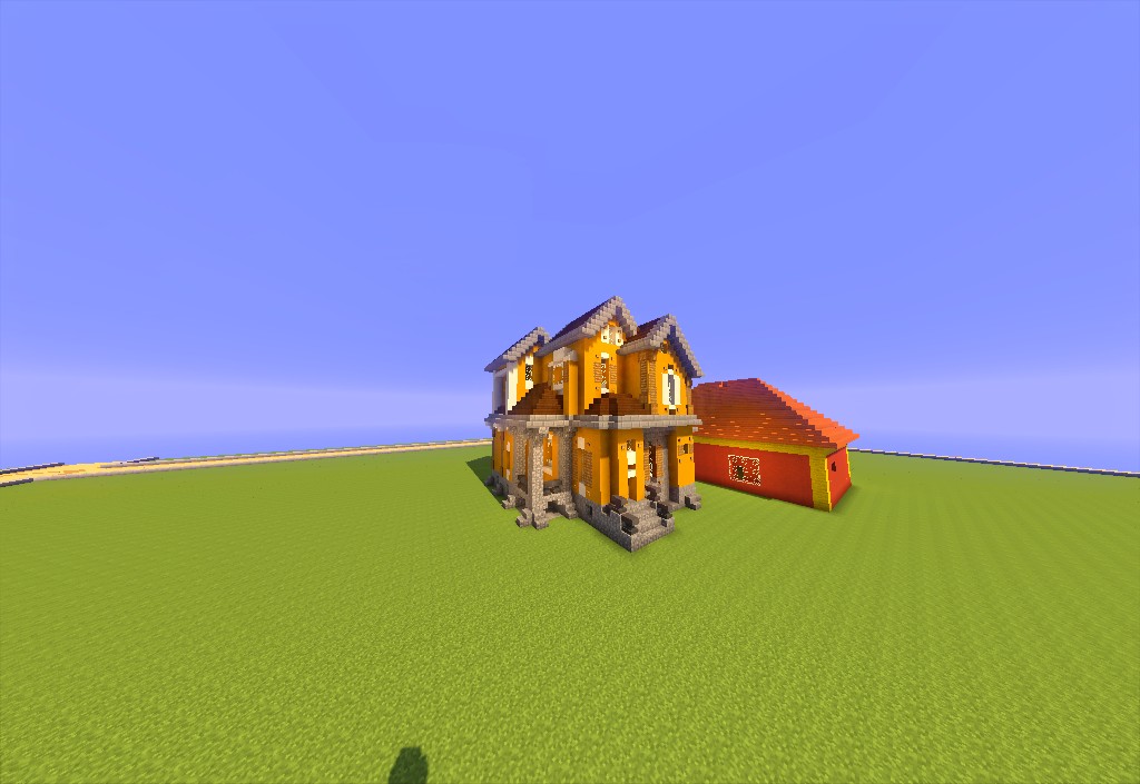 My first Traditional House (unfinished interior) Minecraft Map