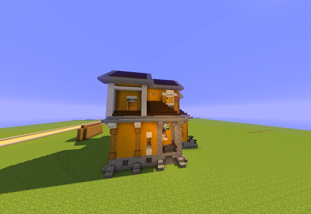 My first Traditional House (unfinished interior) Minecraft Map