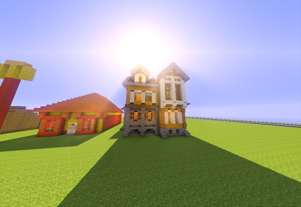 My first Traditional House (unfinished interior) Minecraft Map