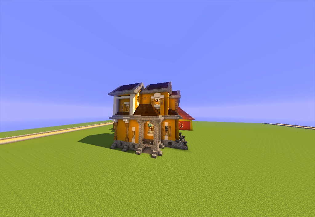 My first Traditional House (unfinished interior) Minecraft Map