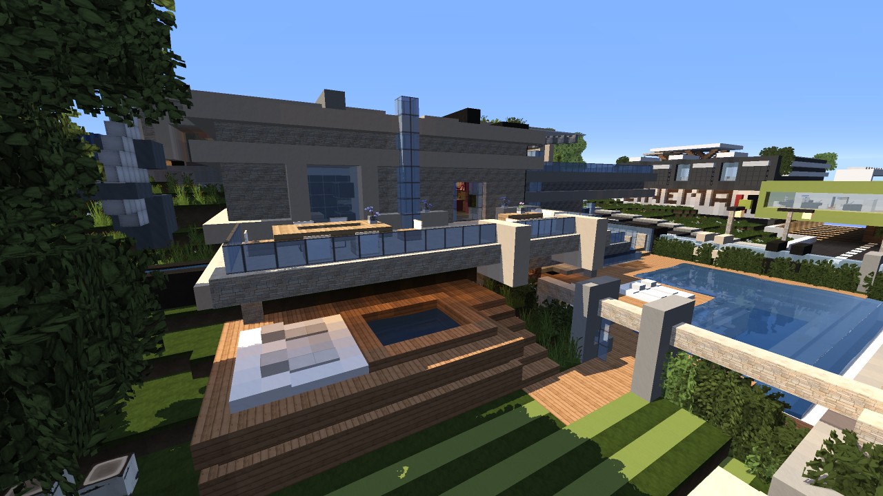 Metal Beam Modern House n°5 Minecraft Map