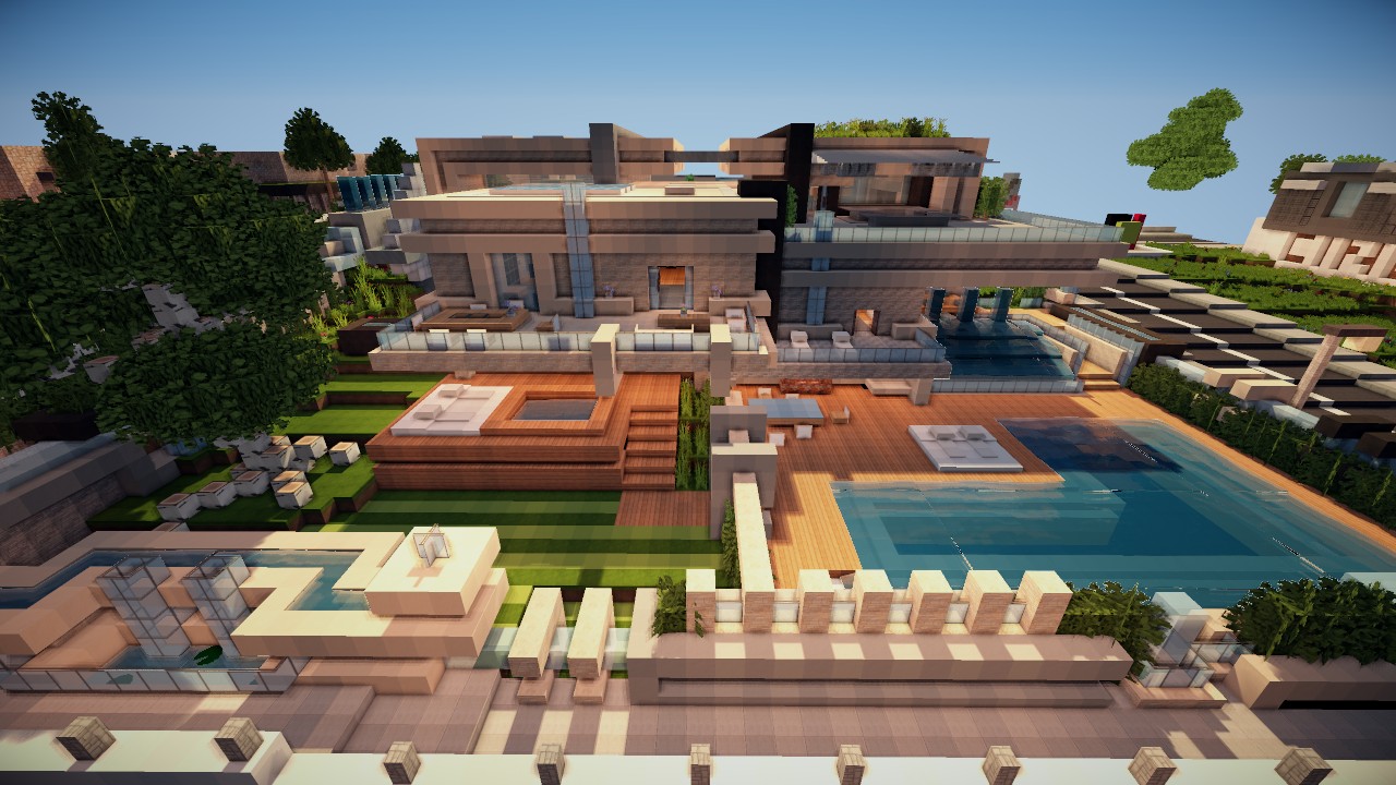 Metal Beam Modern House n°5 Minecraft Map