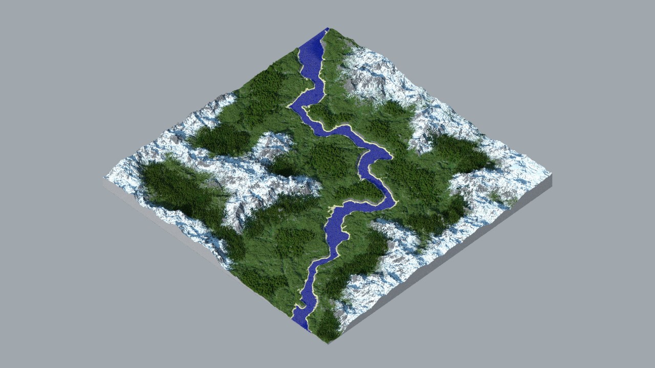 Plumoun - Peaceful Wilderness - Custom Terrain - 4K x 4K Minecraft Map