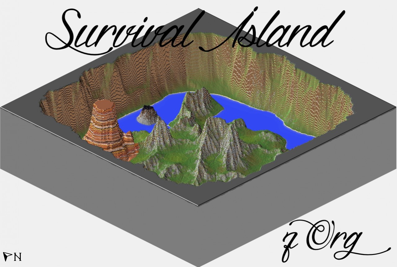 Huge Custom Survival Island Minecraft Map