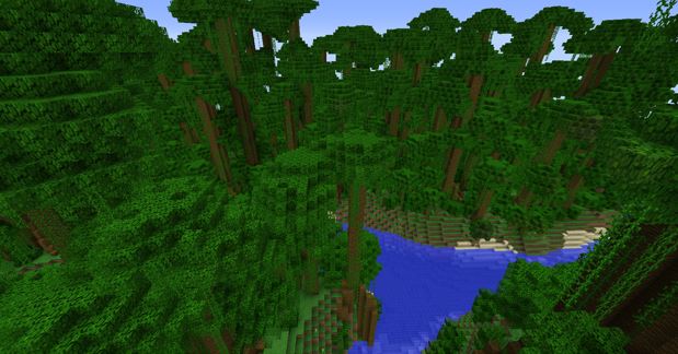 Custom Terrain (Huge Mountain, Jungle, Rivers and lakes Minecraft Map