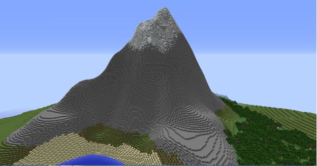 Custom Terrain (Huge Mountain, Jungle, Rivers and lakes Minecraft Map