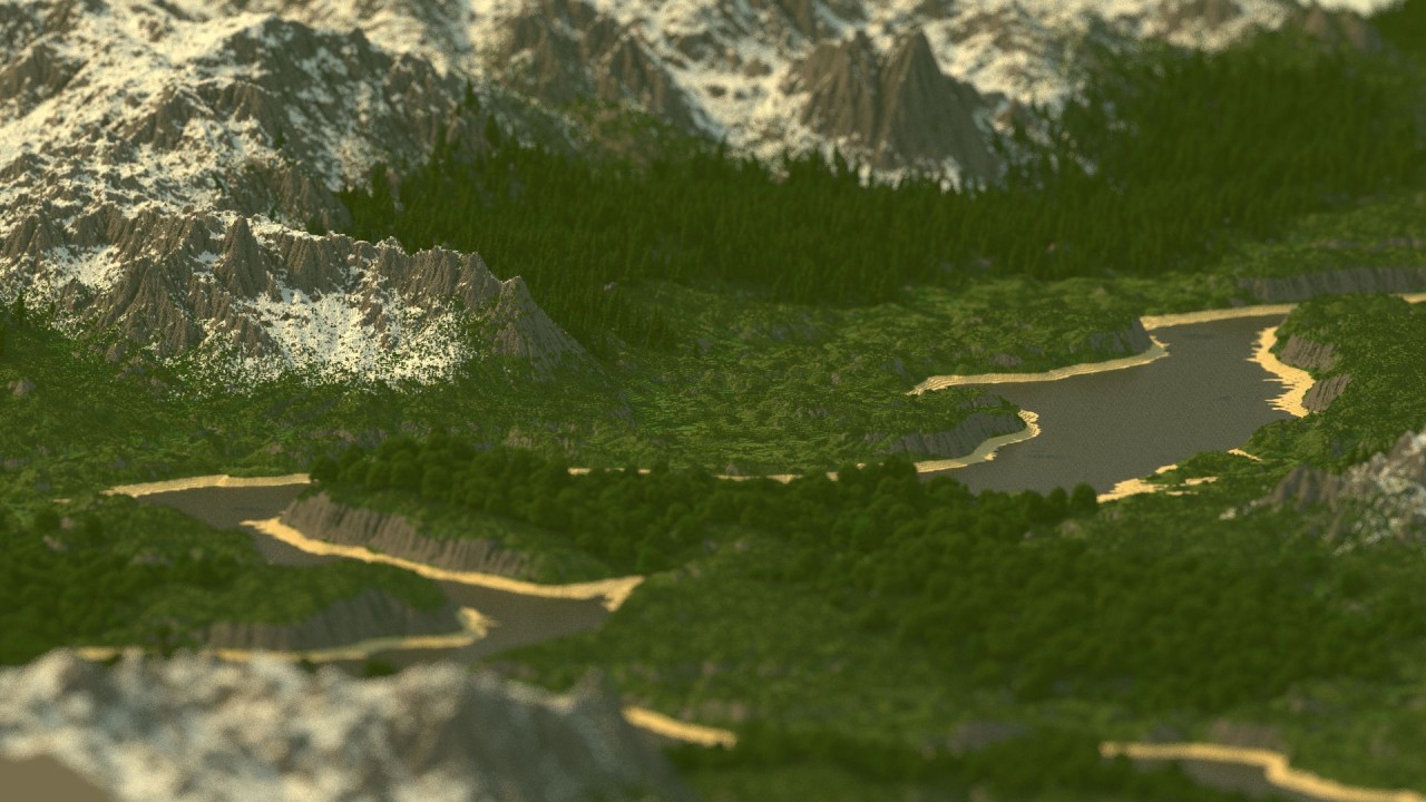 Plumoun - Peaceful Wilderness - Custom Terrain - 4K x 4K Minecraft Map