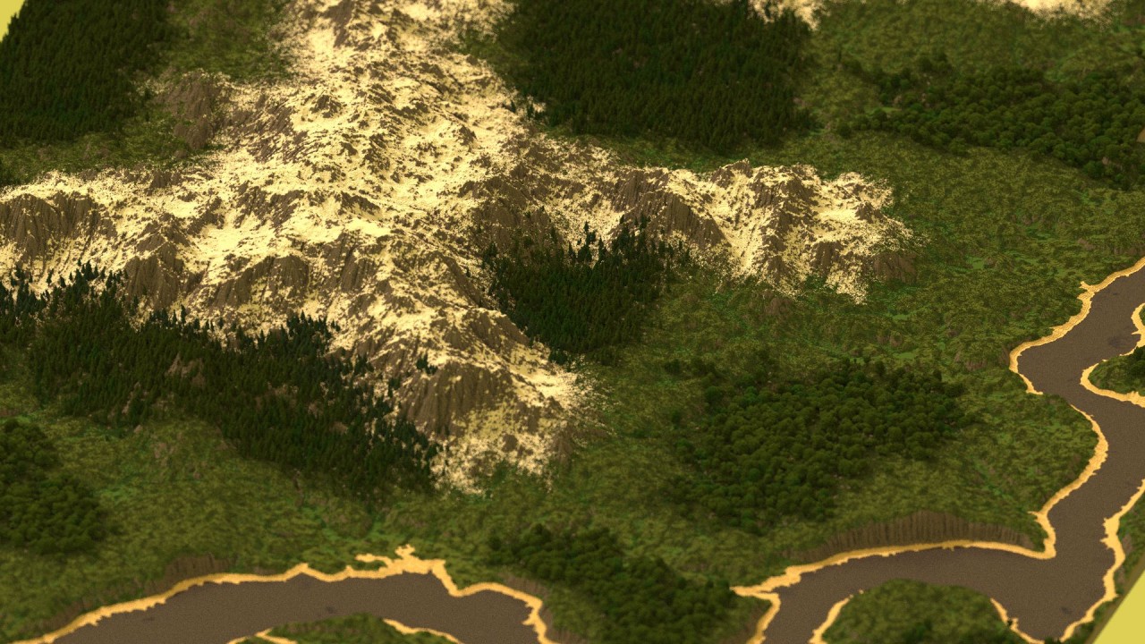 Plumoun - Peaceful Wilderness - Custom Terrain - 4K x 4K Minecraft Map