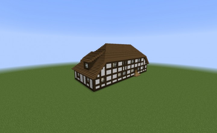 The Zembauer - German Fachwerkhaus (Tudor/Medieval House) Minecraft Map