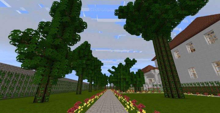 Modern Southern Mansion with big Garden Minecraft Map