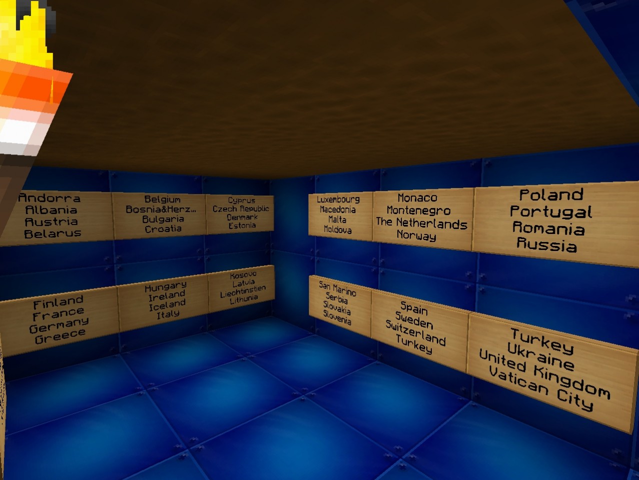 Some Flags of Europe Minecraft Map