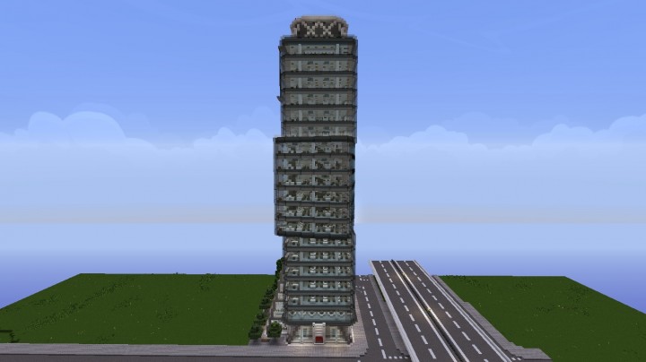 Skyscraper 80s style Corp tower Minecraft Map