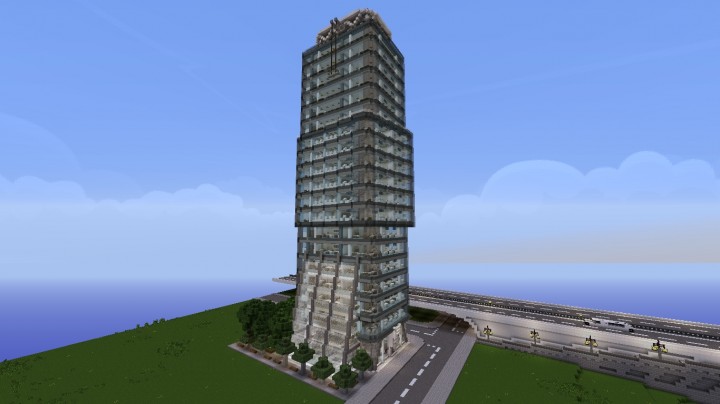 Skyscraper 80s style Corp tower Minecraft Map