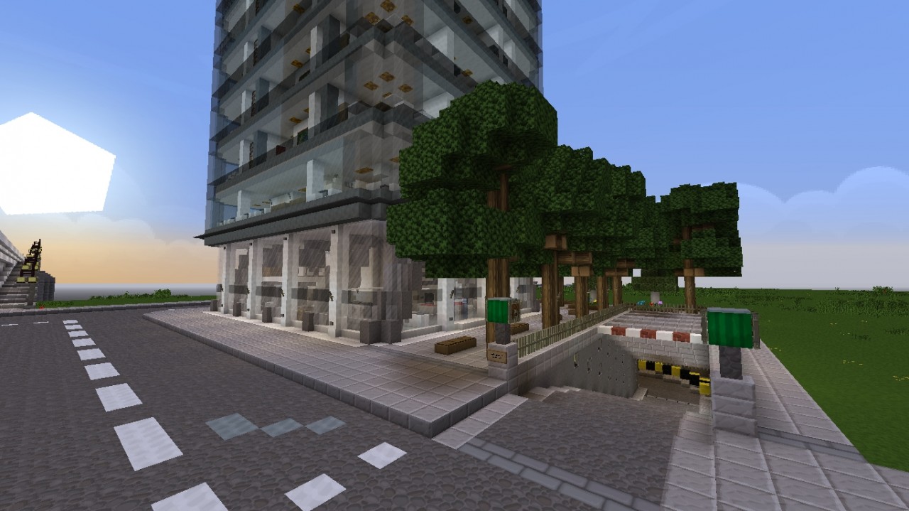 Skyscraper 80s style Corp tower Minecraft Map