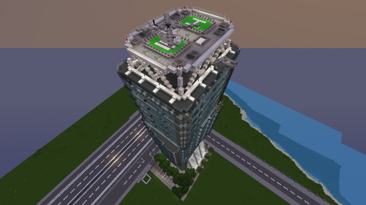 Skyscraper 80s style Corp tower Minecraft Map