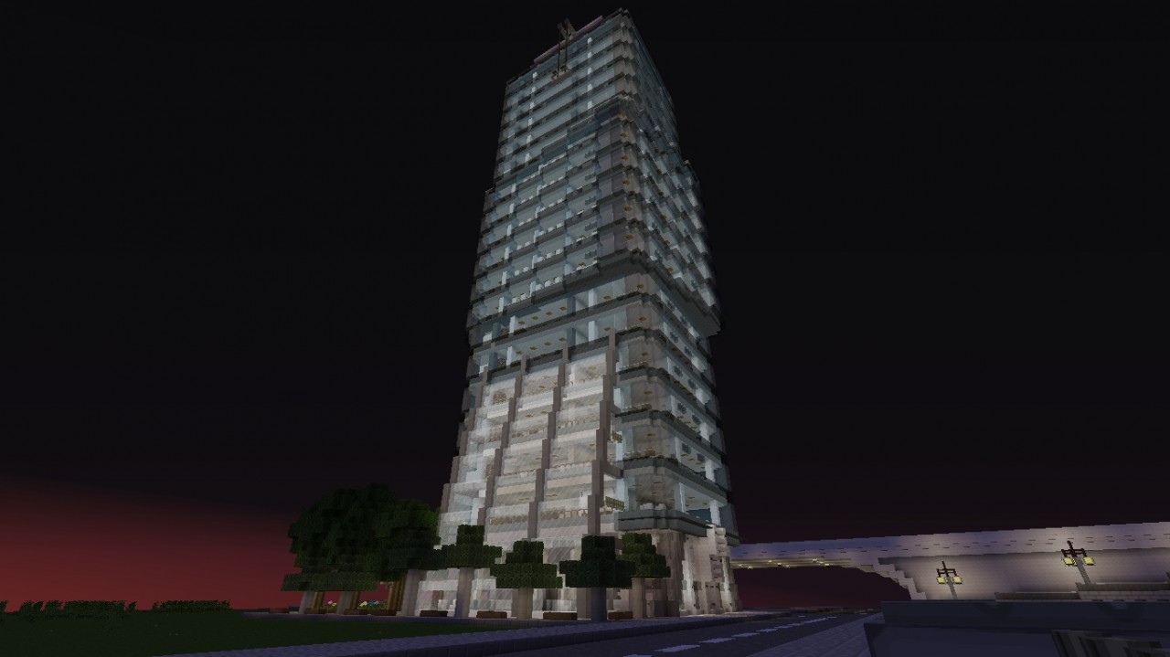 Skyscraper 80s style Corp tower Minecraft Map