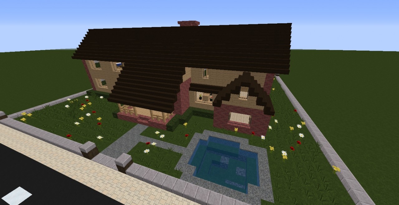 Traditional Large Brick House Minecraft Map