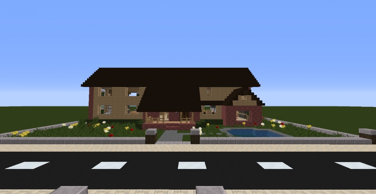 Traditional Large Brick House Minecraft Map