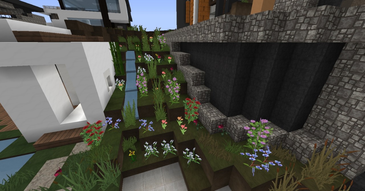 Modern lake house Minecraft Map