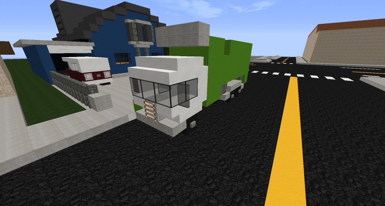 [ Minecraft Vehicles ] Garbage Truck | Side Loader | Garbage Cans ...