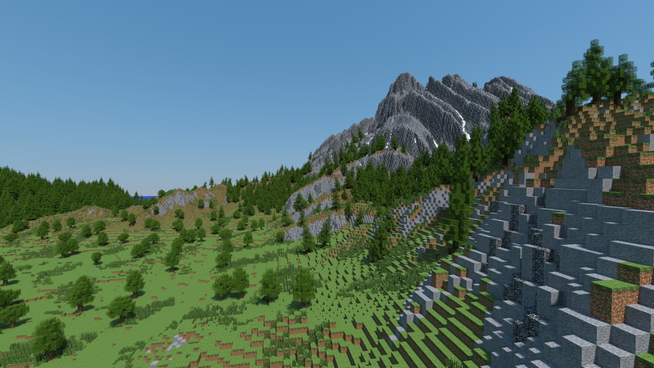 The 2 Peaks - World Machine Terrain (2k x 2k) Minecraft Map