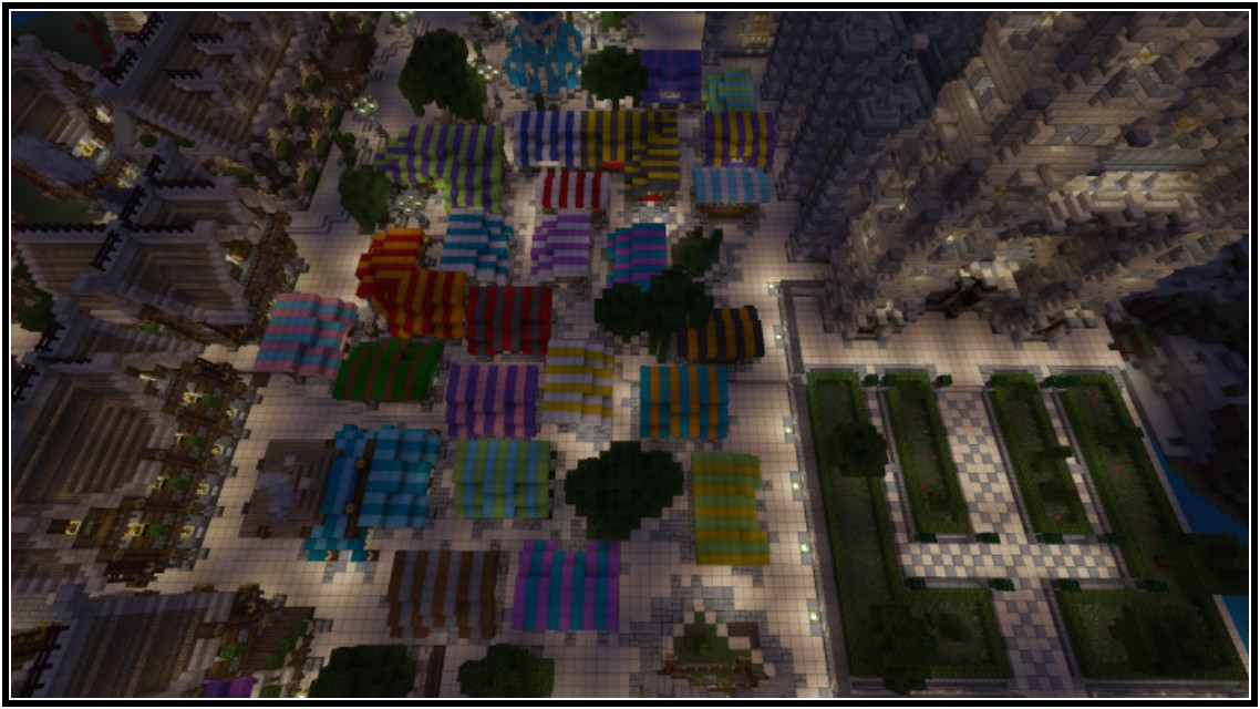 MEDIEVAL TOWN : CENTRAL MARKET PLACE Minecraft Map