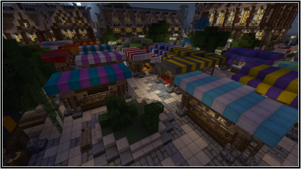 MEDIEVAL TOWN : CENTRAL MARKET PLACE Minecraft Map