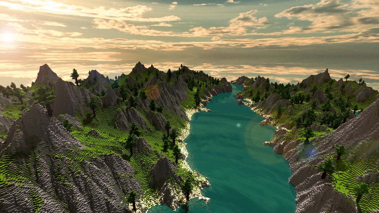 Phoenix - Custom Terrain (Mountain Range, River) Minecraft Map