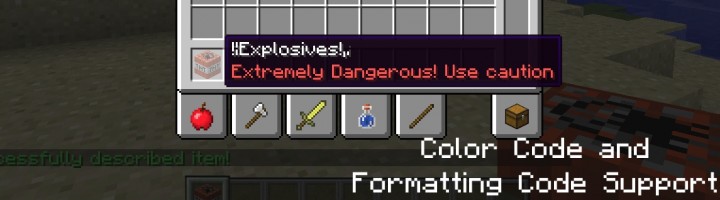 [Bukkit][1.7/1.8] Nametag - Rename and describe items! Minecraft Mod