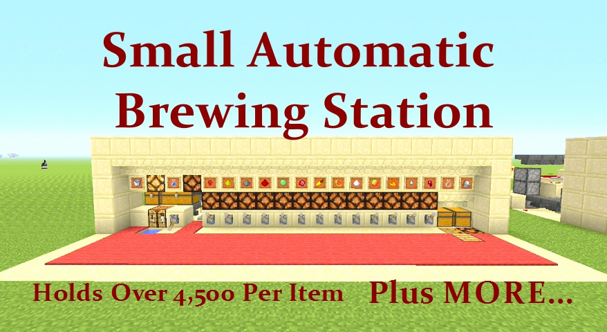 Tutorial : Small Automatic Brewing Station 4 Blocks tall Minecraft Project