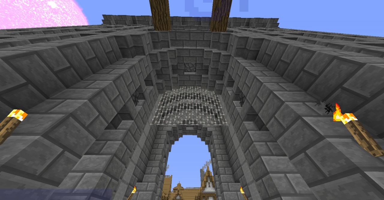 Medieval gate with a drawbridge Minecraft Map