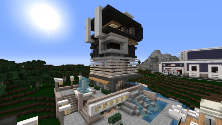 Modern Tower Home Minecraft Map