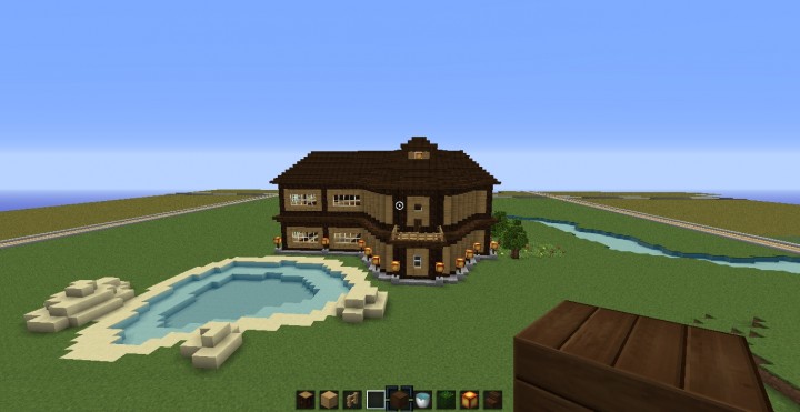 Small Log Mansion Minecraft Map