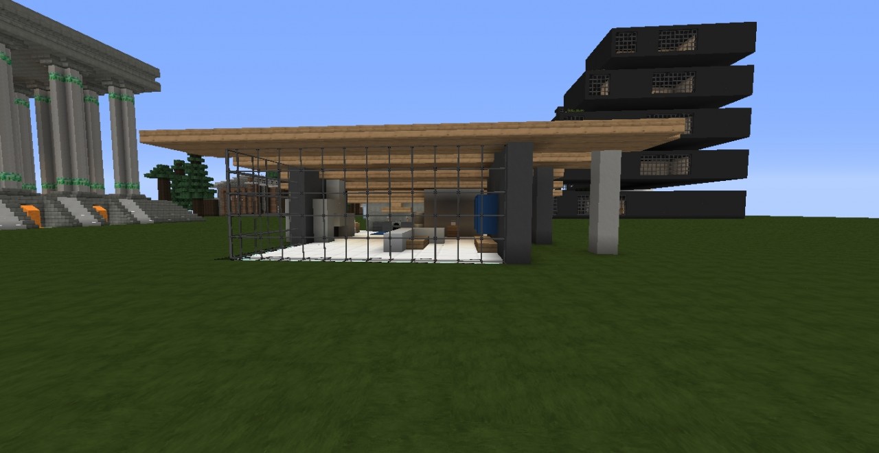 Small Open Modern House Minecraft Map