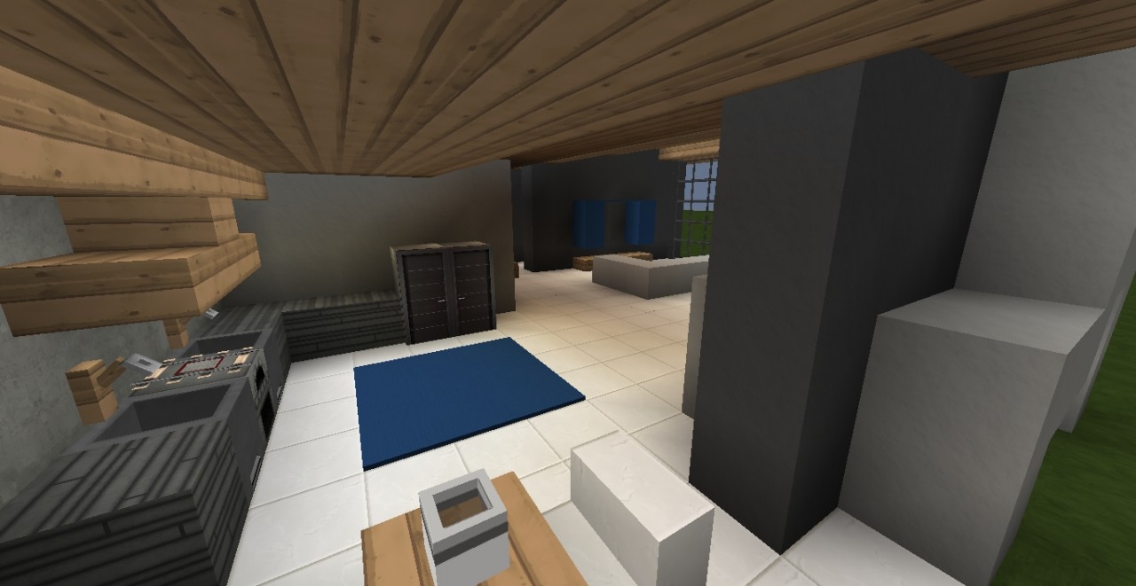 Small Open Modern House Minecraft Map