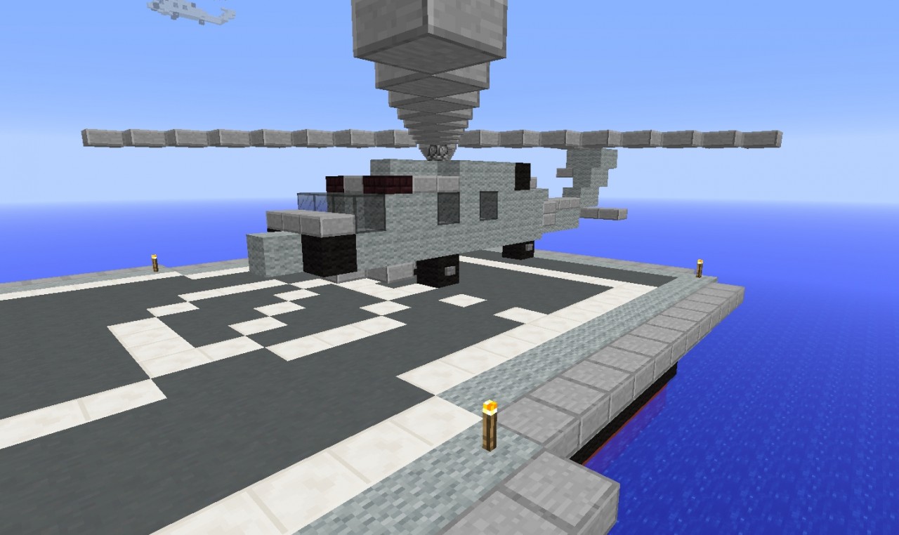 Sikorsky SH-60 Seahawk Helicopter 1:1 Scale Minecraft Map