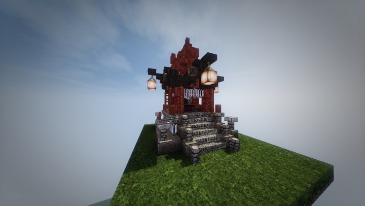 Chinese Shrine design Minecraft Project