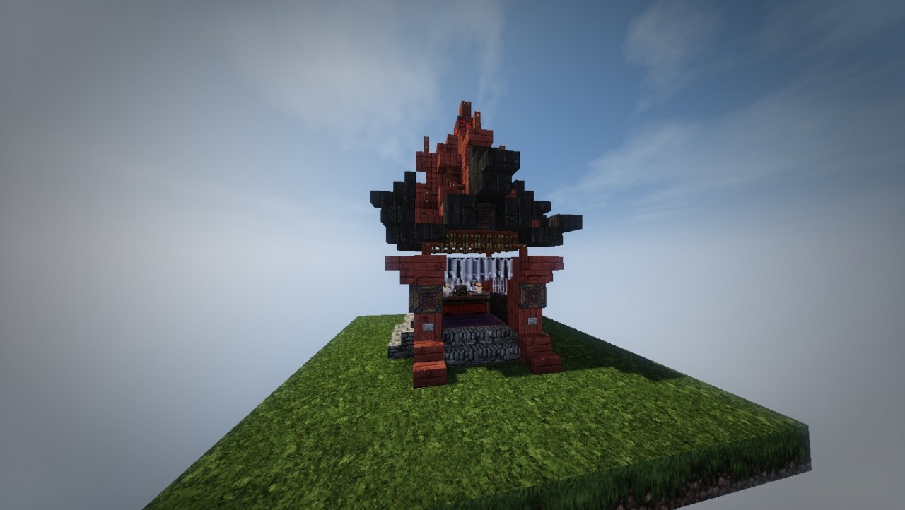 Smaller chinese shrine design Minecraft Map
