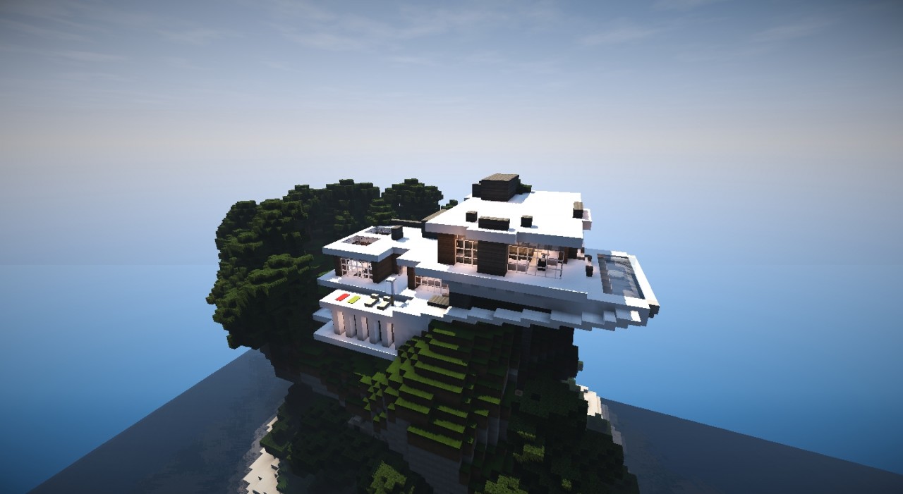 Modern Cliff House Minecraft Map