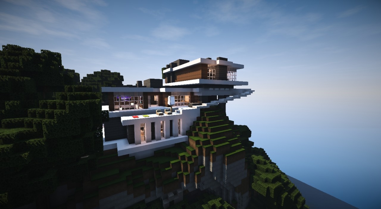 Modern Cliff House Minecraft Map