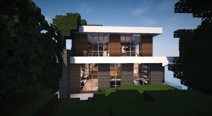 Modern Cliff House Minecraft Map