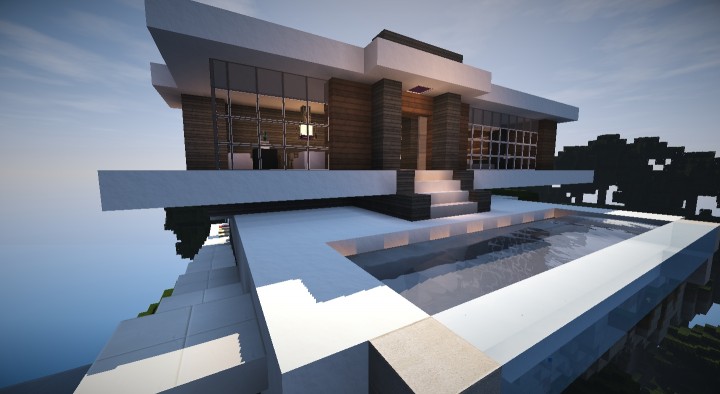 Modern Cliff House Minecraft Map