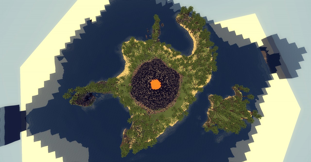 Volcano Island Minecraft Map