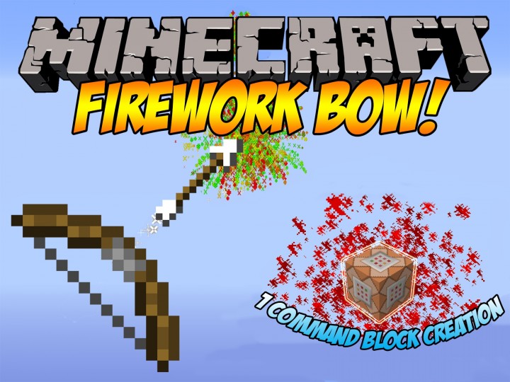[1.8+] [Vanilla] [1 Command] Minecraft Firework Bow Minecraft Map